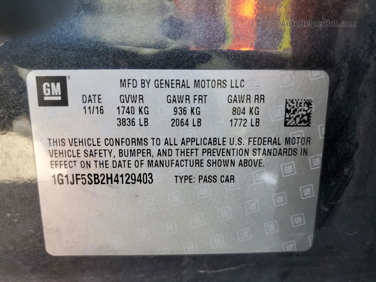 Price & History 2017 Chevrolet Sonic Premier 1.4l 4 vin ...