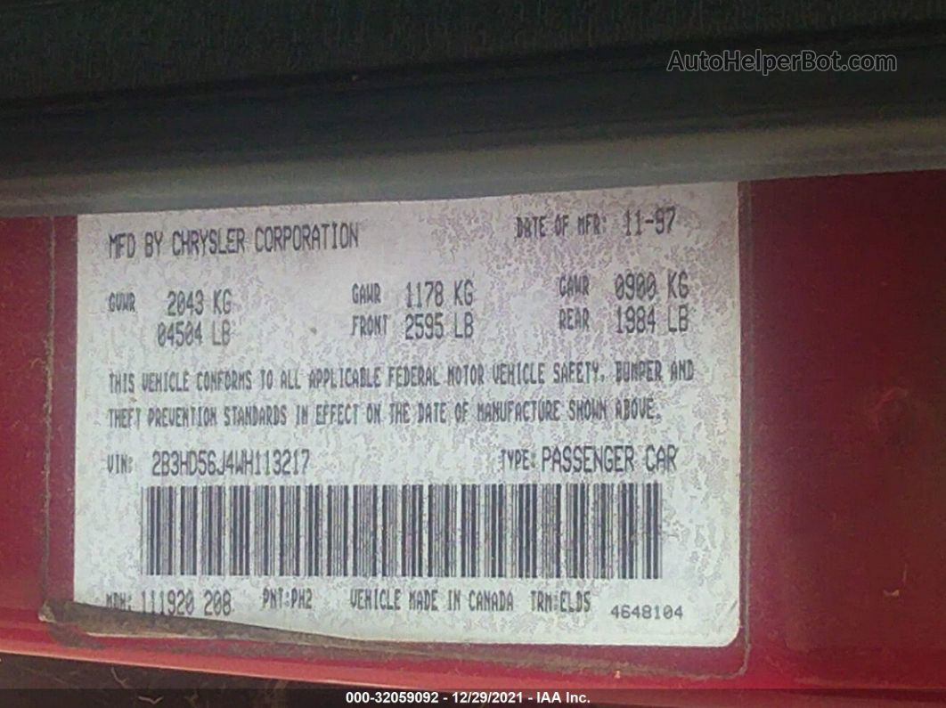 Price & History 1998 Dodge Intrepid Es 3.2l Sohc Mpi 24-valve V6 vin ...