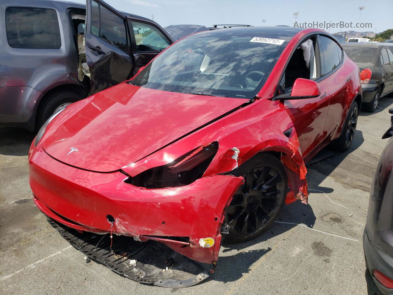 Price & History 2022 Tesla Model Y vin: 7SAYGDEE2NF321916 | AutoHelperBot